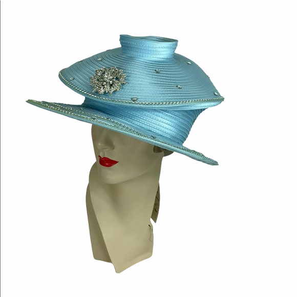 susanna | Accessories | Sunday Hat By Susanna Blue With Rhinestones ...